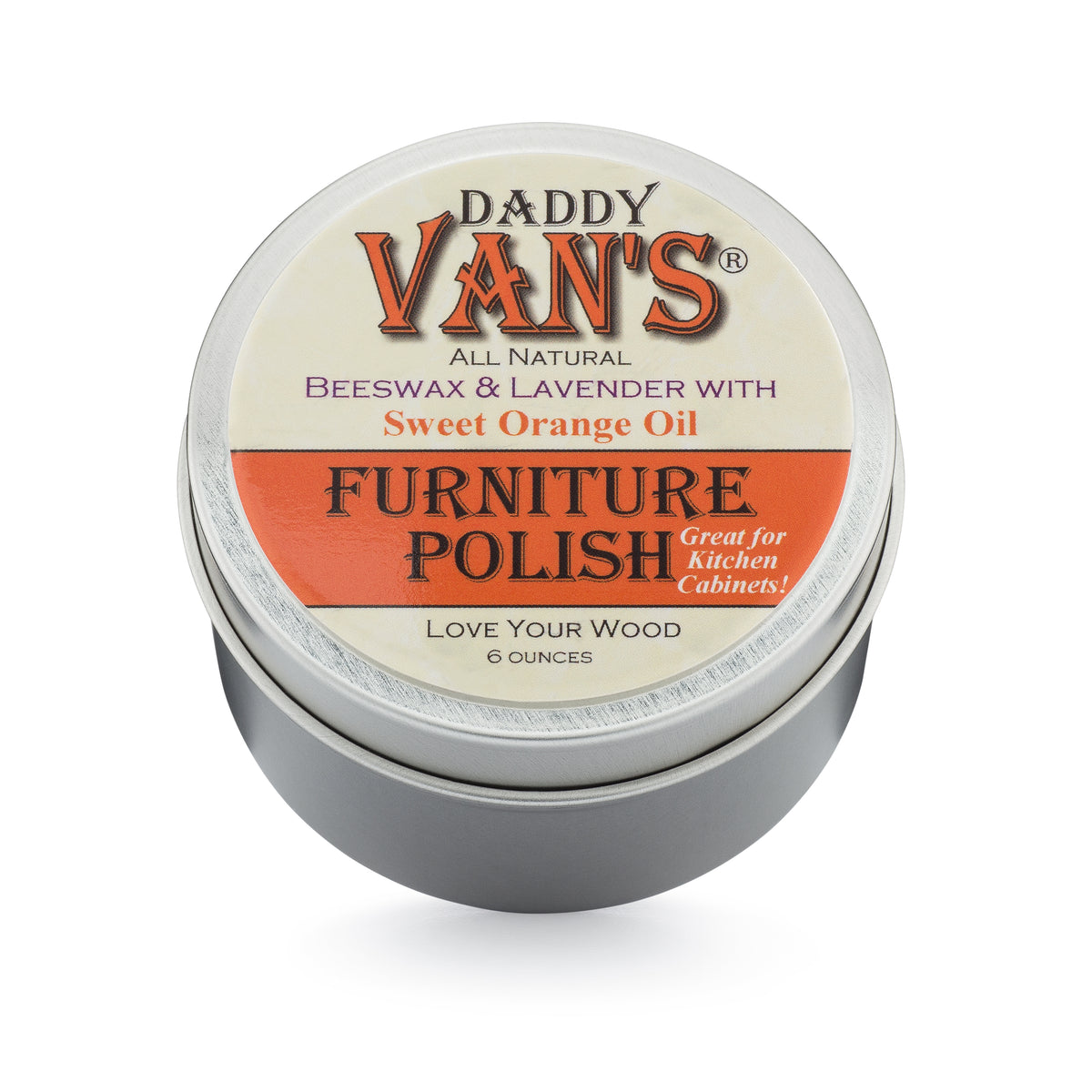 Daddy Van's All Natural Beeswax & Orange Oil Furniture Polish Wood Wax